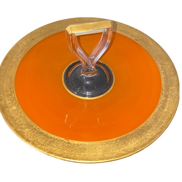 Tiffin | Other | Rare Tiffin Amberina Sandwich Tray | Poshmark